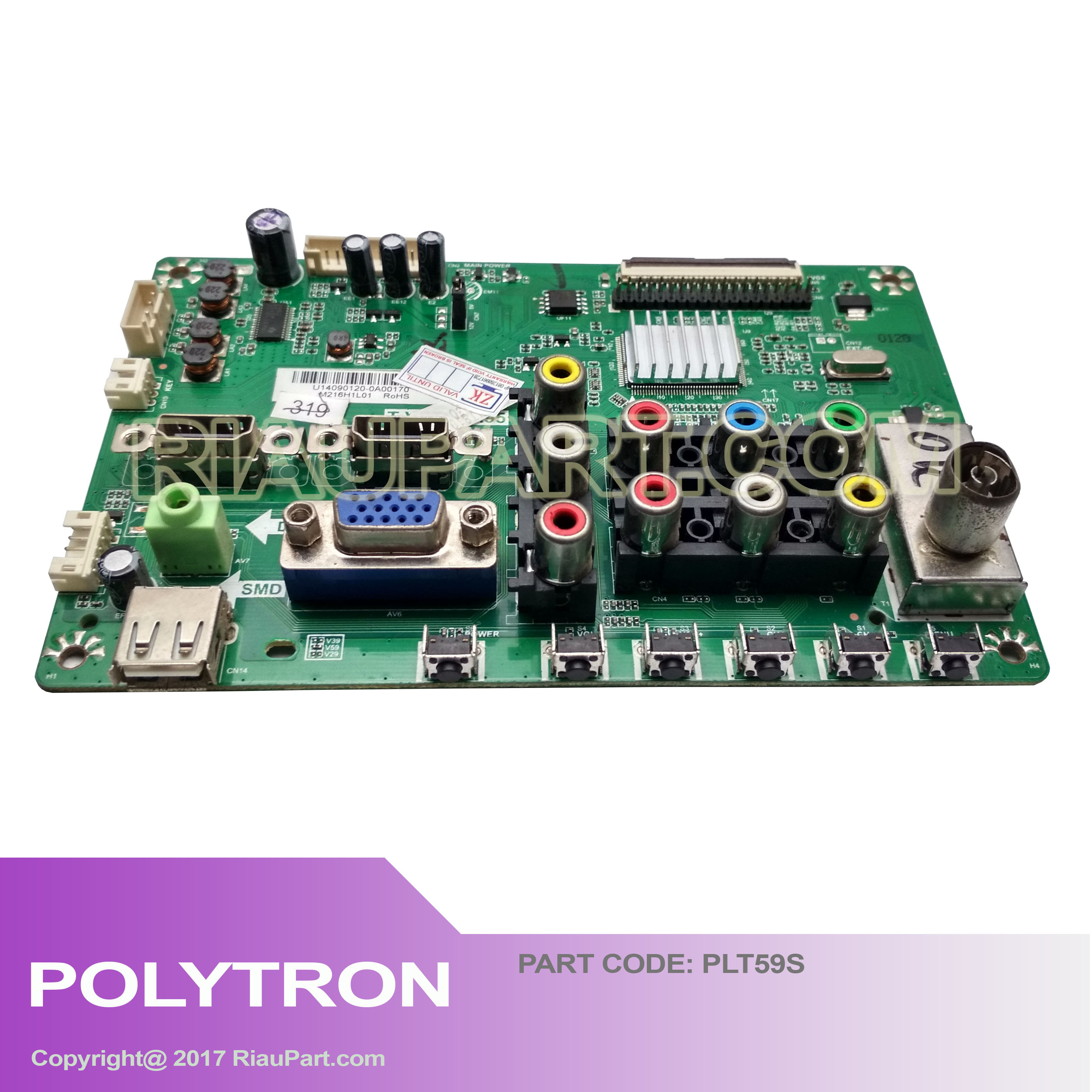 MESIN TV - MAIN UNIT - MAINBOARD TV LCD POLYTRON PLD22D900 PLD22D901 ...