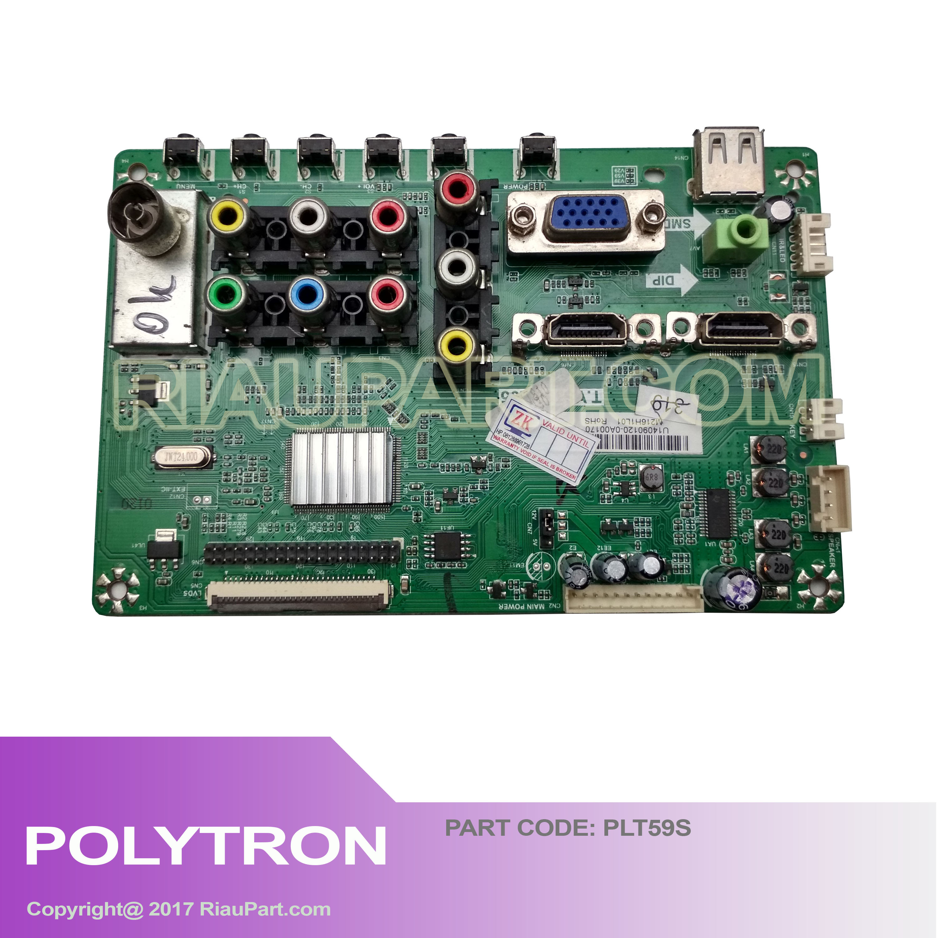 MESIN TV - MAIN UNIT - MAINBOARD TV LCD POLYTRON PLD22D900 PLD22D901 ...
